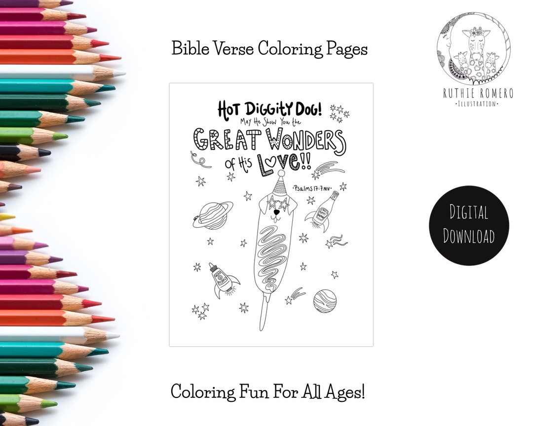 God’s Love Coloring Page/great Wonders of His Love/bible Pun Coloring ...