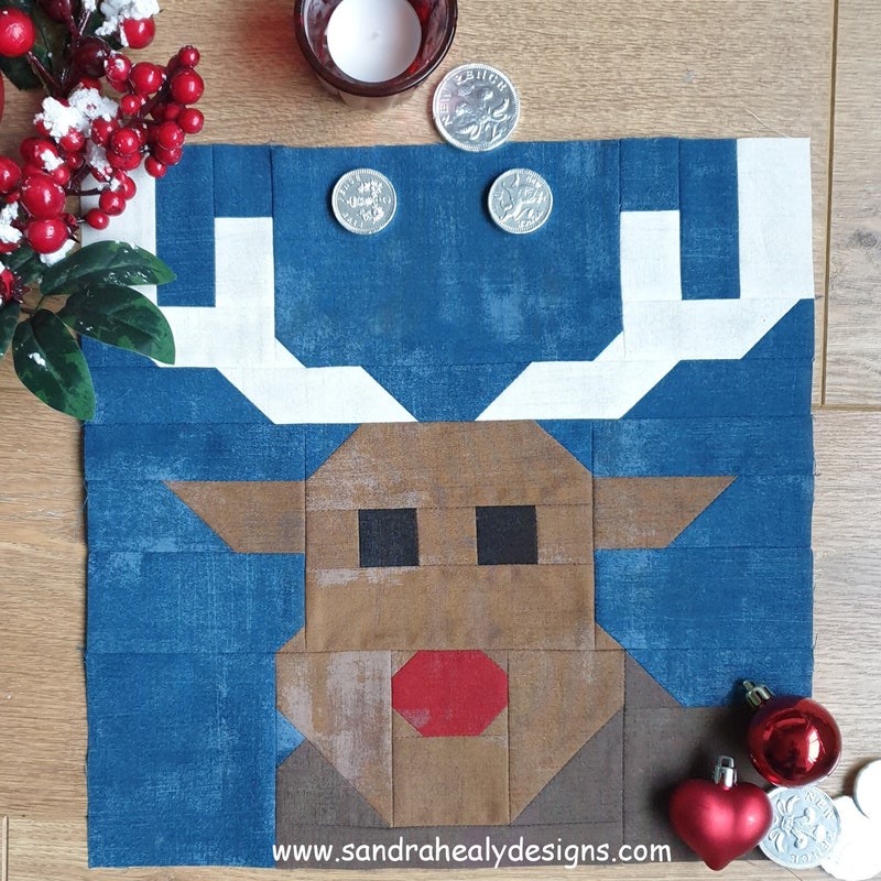 Reindeer Quilt Blocks - Etsy