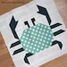 Crab Nautical Quilt Block Pattern, Machine Pieced, Digital PDF Instant ...