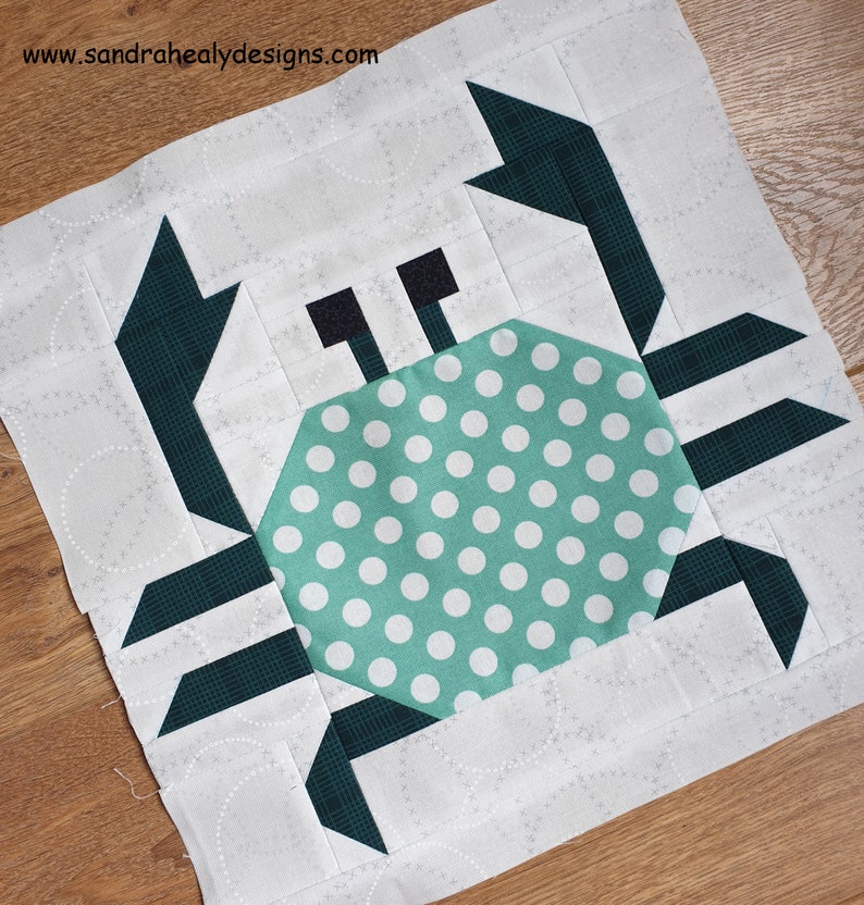 Crab Nautical Quilt Block Pattern Machine Pieced Digital PDF - Etsy