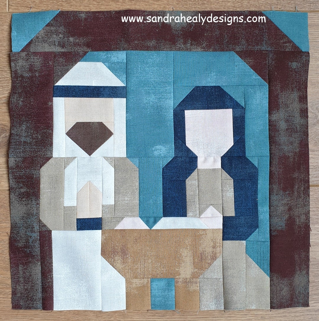 Christmas Nativity Mary and Joseph Quilt Block Pattern, Instant PDF ...