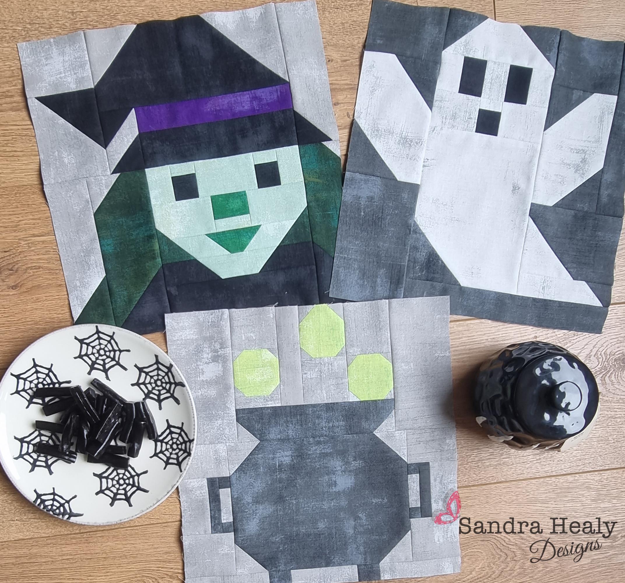 Halloween Cauldron Quilt Block Pattern: 12" Square (PDF Digital ...
