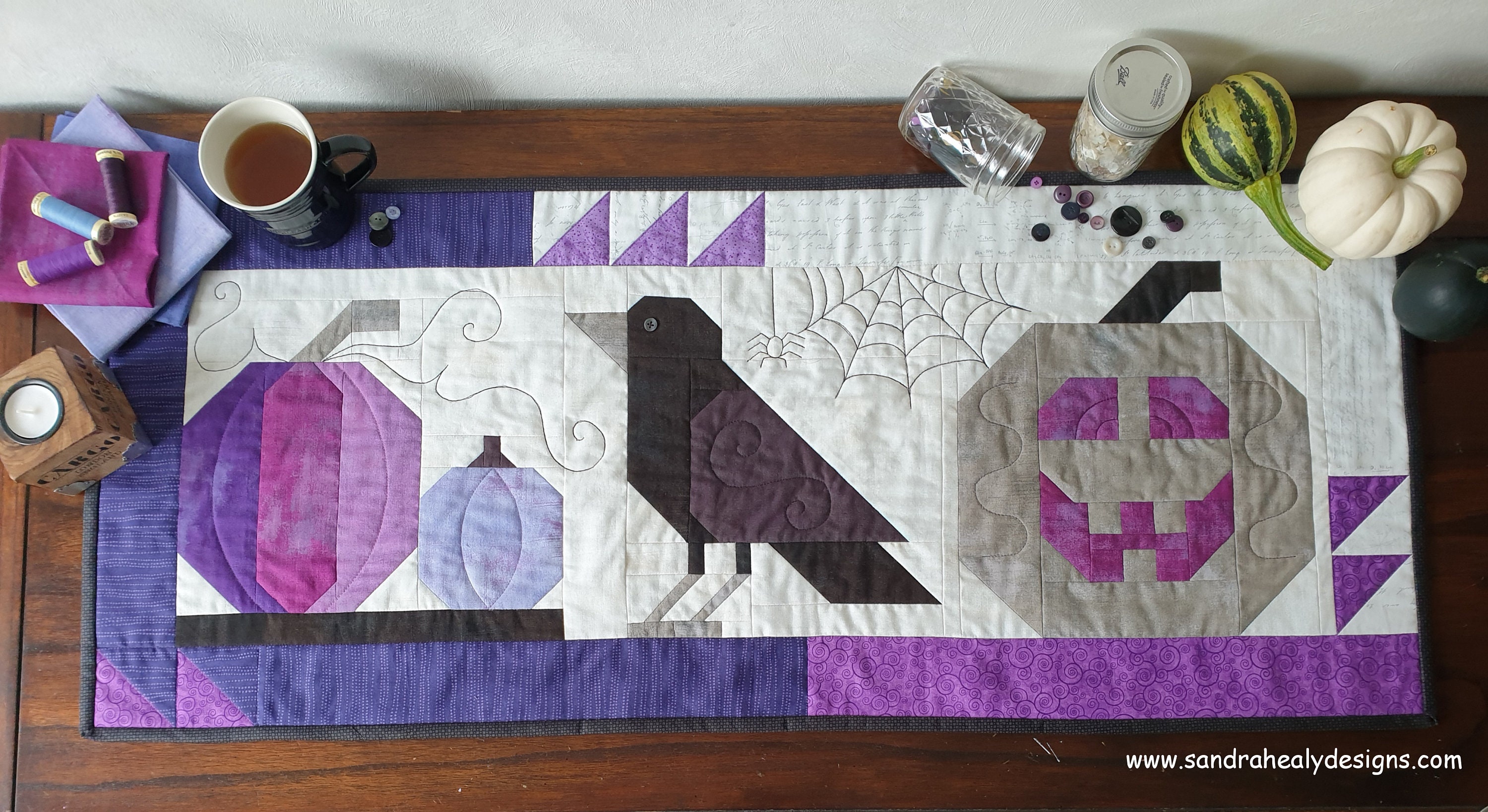 Halloween Crow Quilt Block Pattern Machine Pieced PDF - Etsy