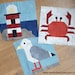 Crab Nautical Quilt Block Pattern, Machine Pieced, Digital PDF Instant ...