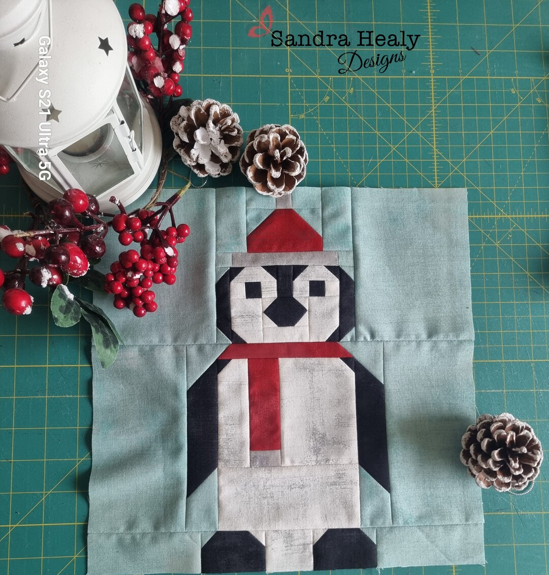 Penguin Quilt Block Pattern: Christmas Festive Sewing (PDF Pattern) - Etsy