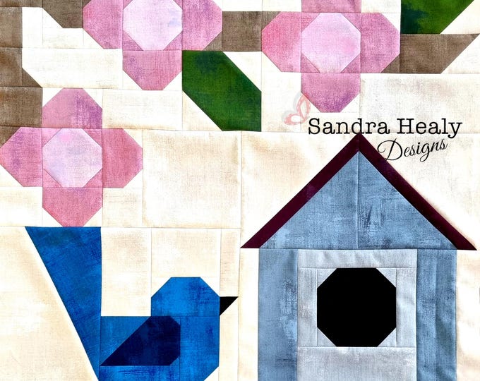 Birdhouse Quilt Block Pattern - Etsy Canada