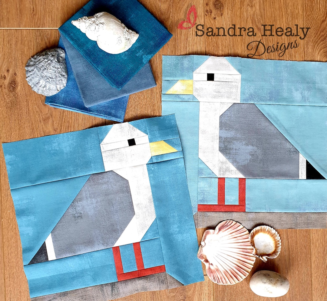Seagull Nautical Quilt Block Pattern, Machine Pieced, Digital PDF ...