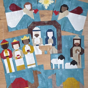 Holy Night Nativity Quilt Pattern: Machine Pieced Blocks (PDF Download ...