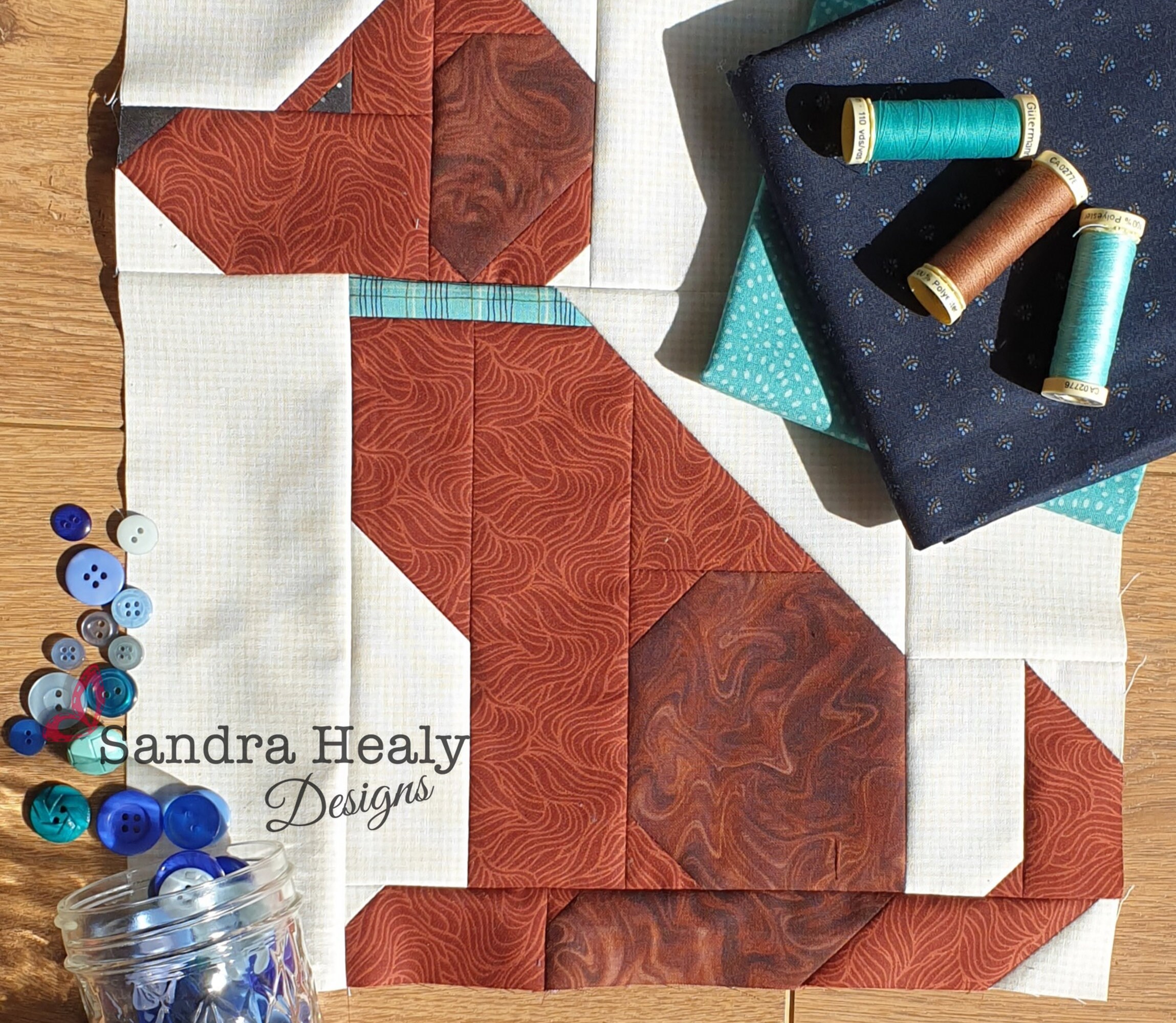Puppy Dog Quilt Block Pattern Machine Pieced PDF Instant - Etsy