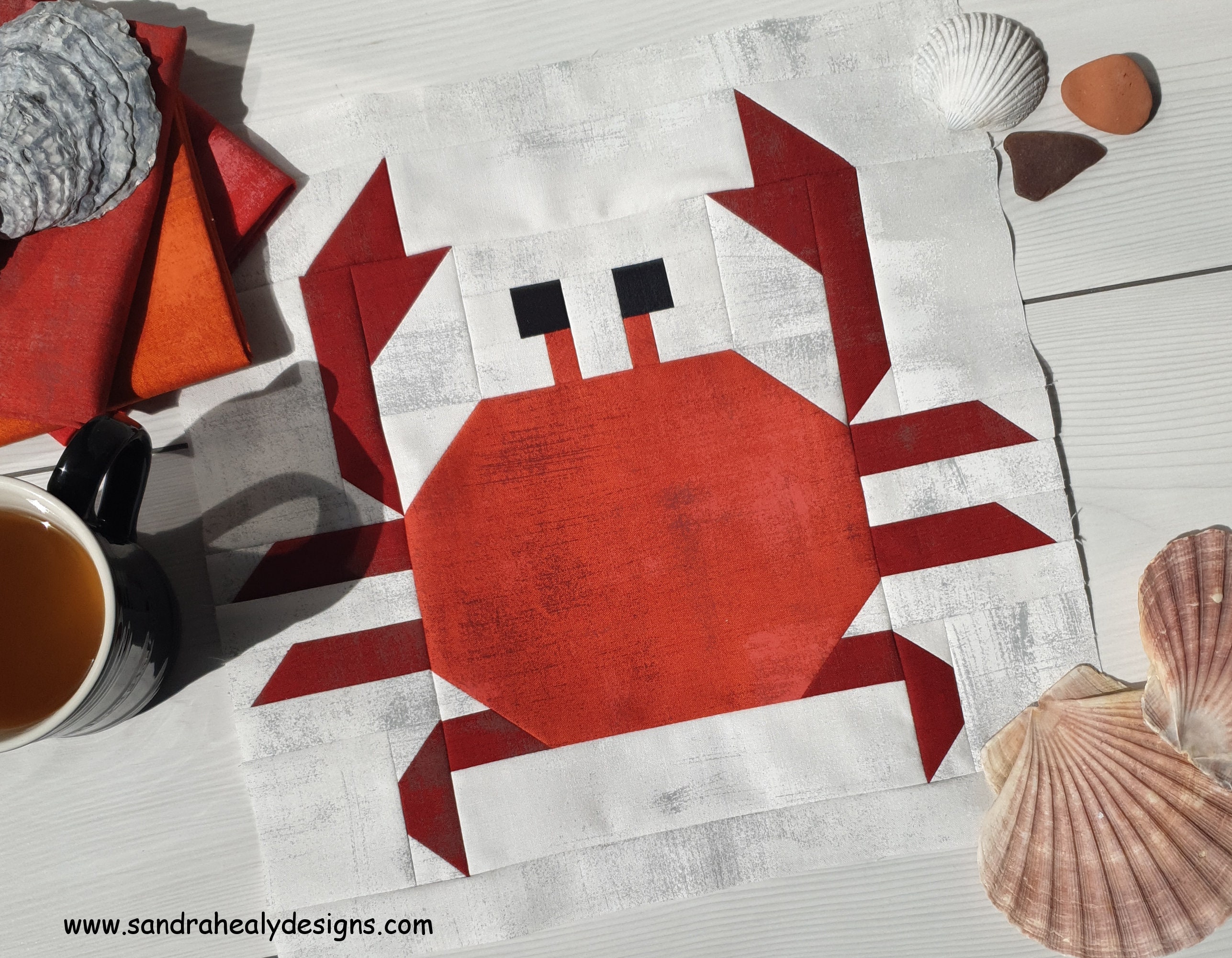 Crab Nautical Quilt Block Pattern Machine Pieced Digital PDF - Etsy