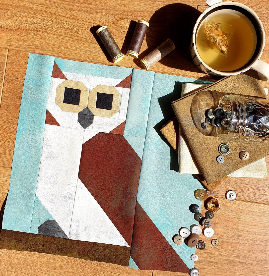 Owl Quilt Block Pattern, Woodland Creatures Quilt, Machine Pieced ...