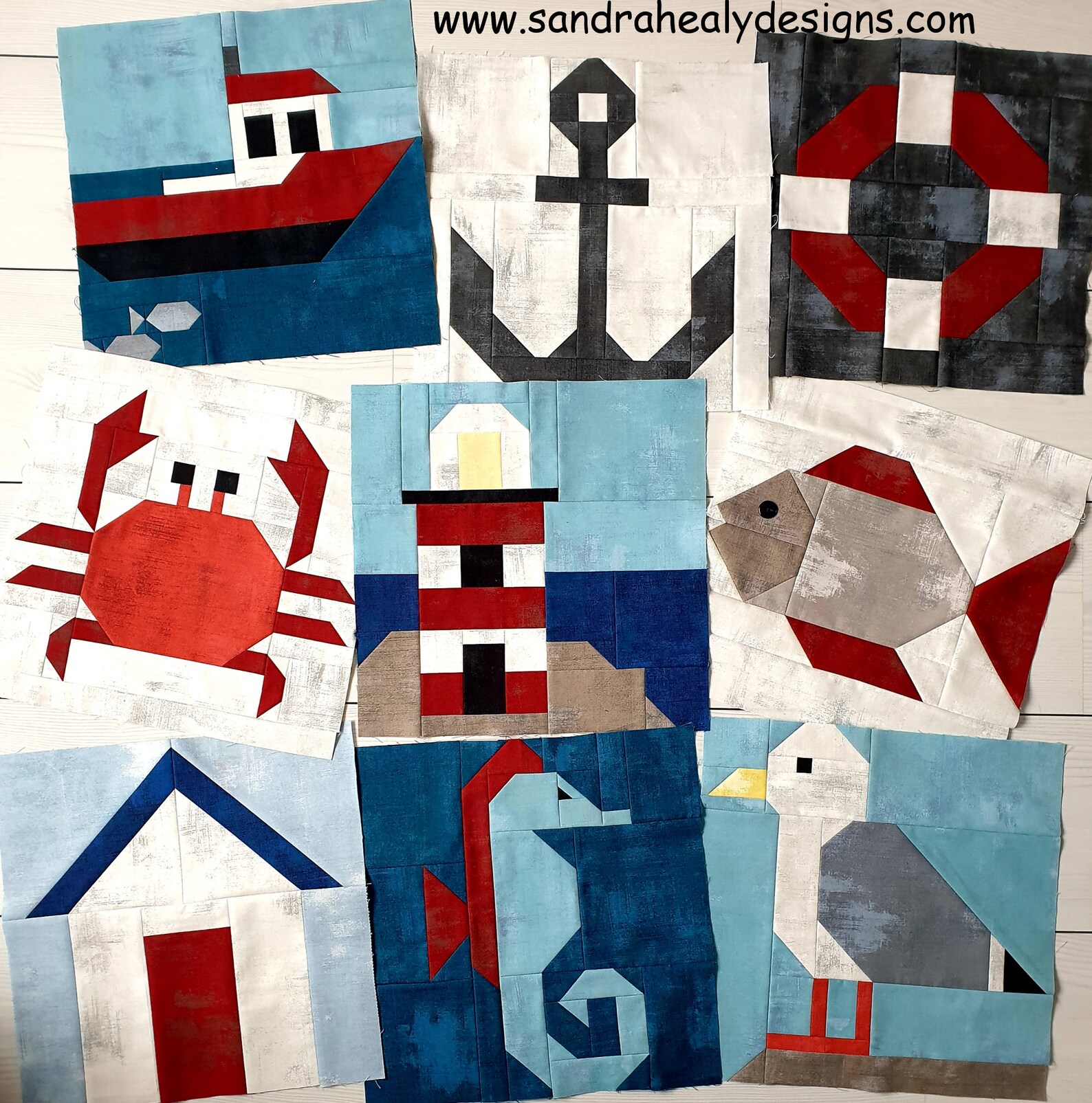 Lighthouse Nautical Quilt Block Pattern, Machine Pieced, PDF Instant ...