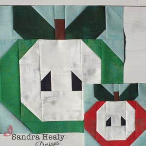Apple Fall Quilt Block Pattern, Machine Pieced, Instant Digital ...