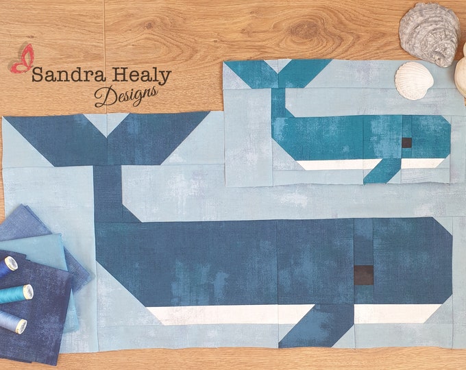 Whale Quilt Pattern, Baby Whale Quilt, Quilt Pattern, Baby Whale ...