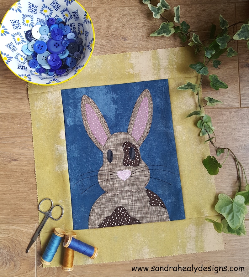 Bunny Rabbit Quilt Pattern Digital PDF Pattern Wall Hanging - Etsy UK