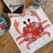 Crab Nautical Quilt Block Pattern, Machine Pieced, Digital PDF Instant ...