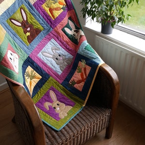 Bunny Rabbit Quilt Pattern Digital PDF Pattern Wall Hanging - Etsy UK