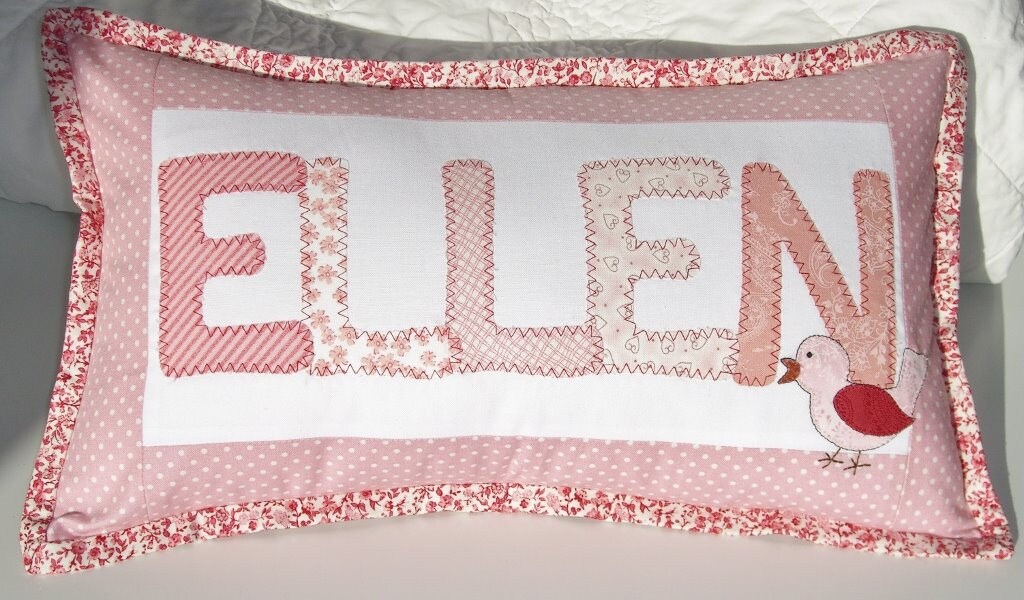Name Pillow Patchwork Sewing Pattern, Instant PDF Digital Download - Etsy