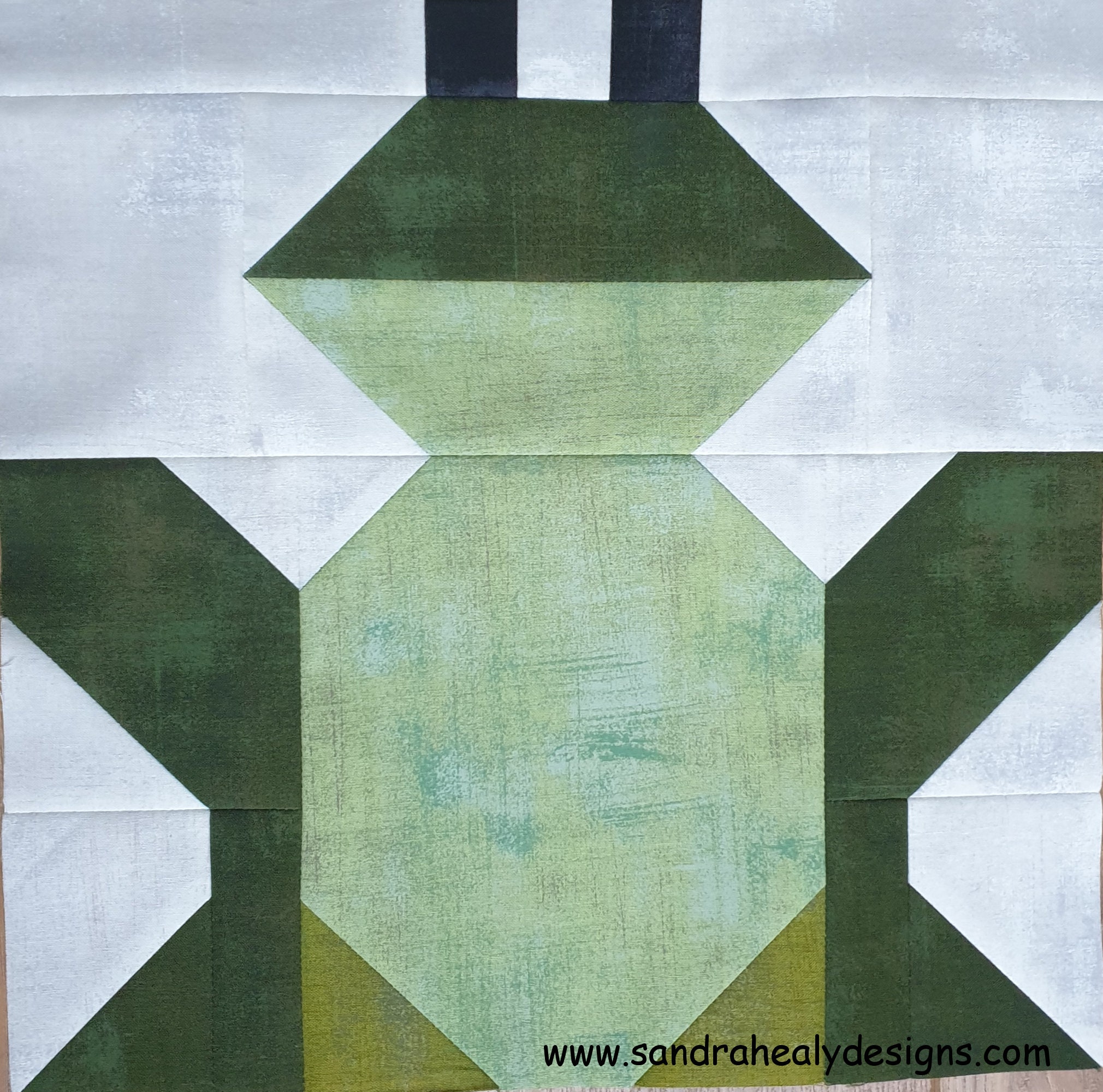 Frog Quilt Block Pattern Machine Pieced Digital PDF Instant - Etsy