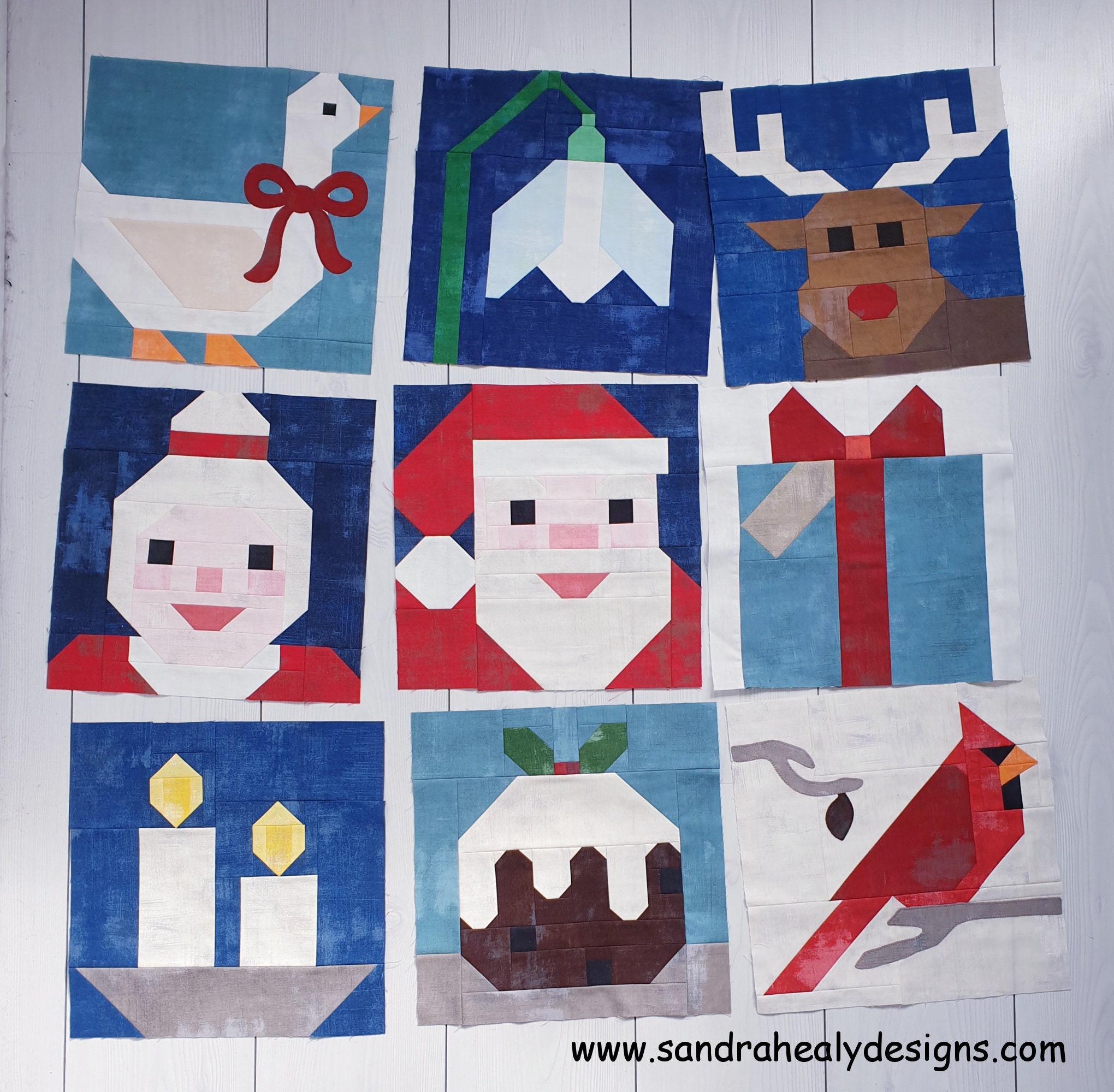 Reindeer Christmas Quilt Block Pattern, Machine Pieced, PDF Digital ...