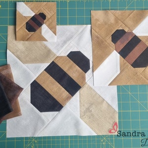 Bee Quilt Block Pattern: Machine Pieced (PDF Digital Download) - Etsy