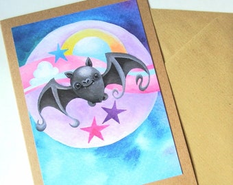Bat Birthday Card - Etsy