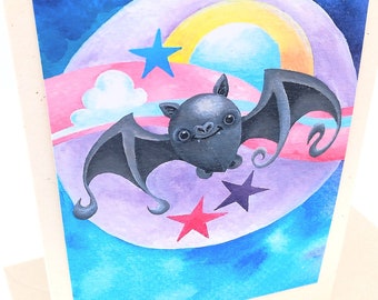 Cute Bat Birthday Card - Etsy