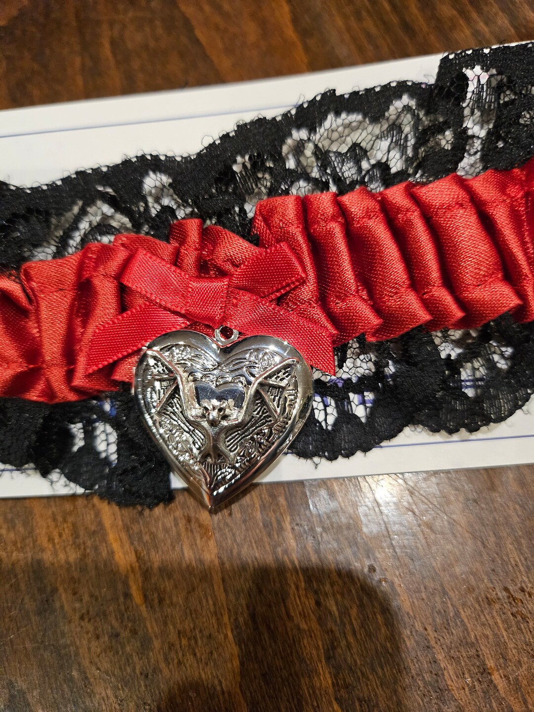 Wedding Garters With Vampire Bat Locket,gothic,vampire Bat Lovers ...