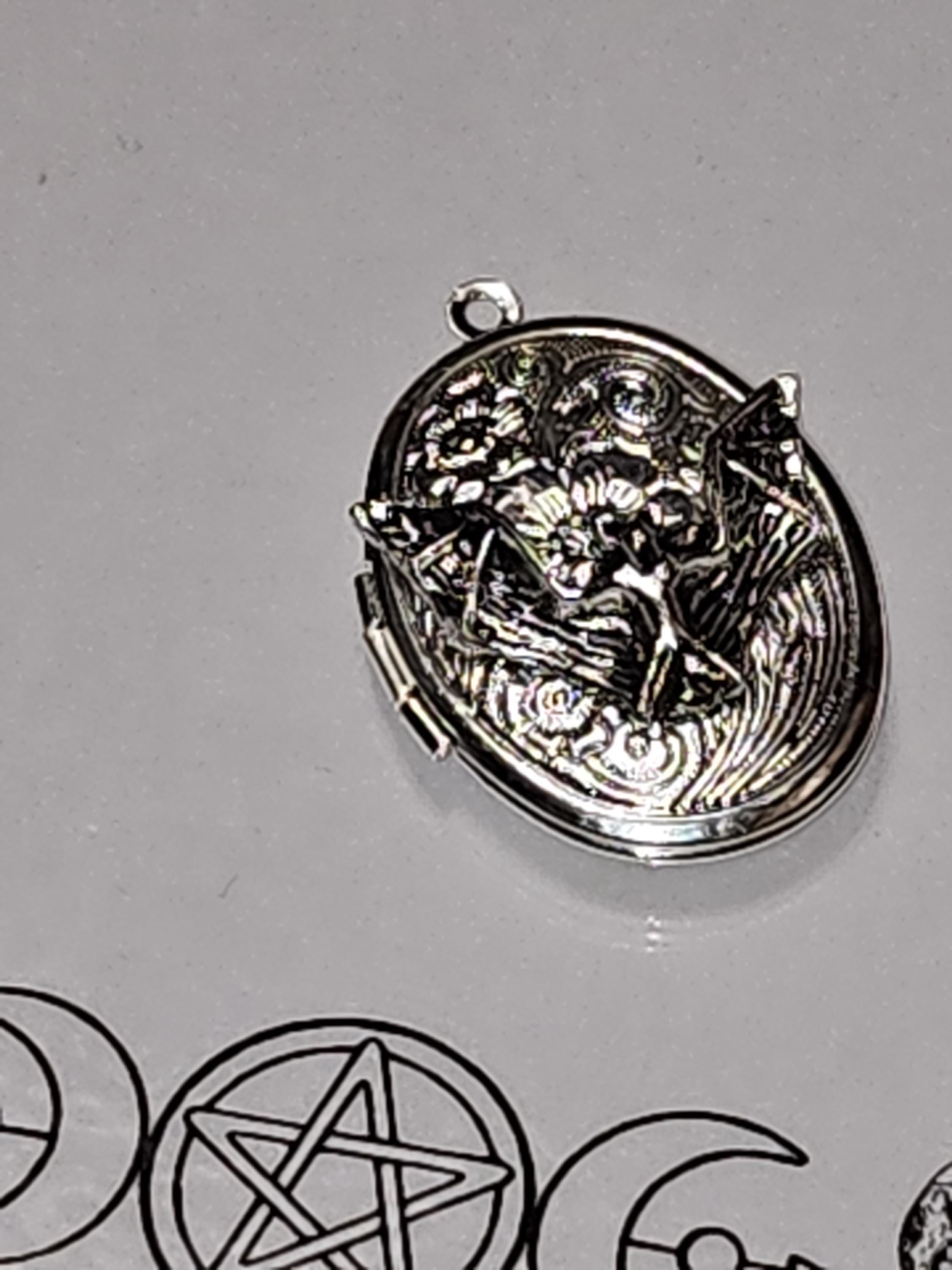 Gothic Vampire Bat Locket Necklace Made to Measure This Locket is a ...