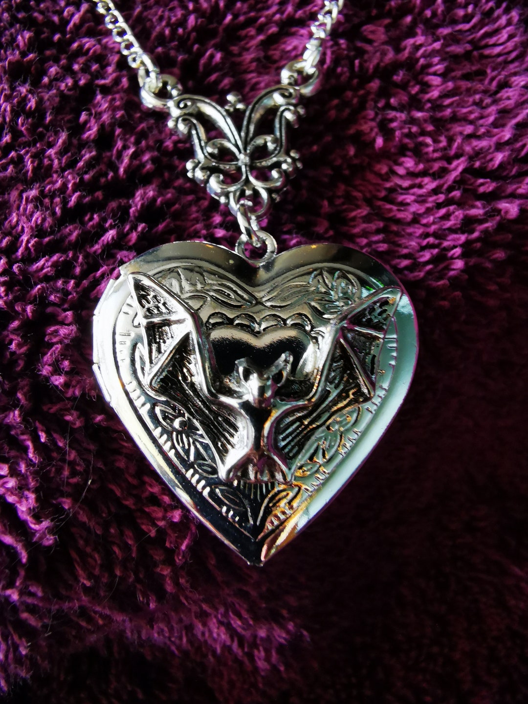 Gothic Vampire Bat Locket Necklace Made to Measure This Locket is a ...