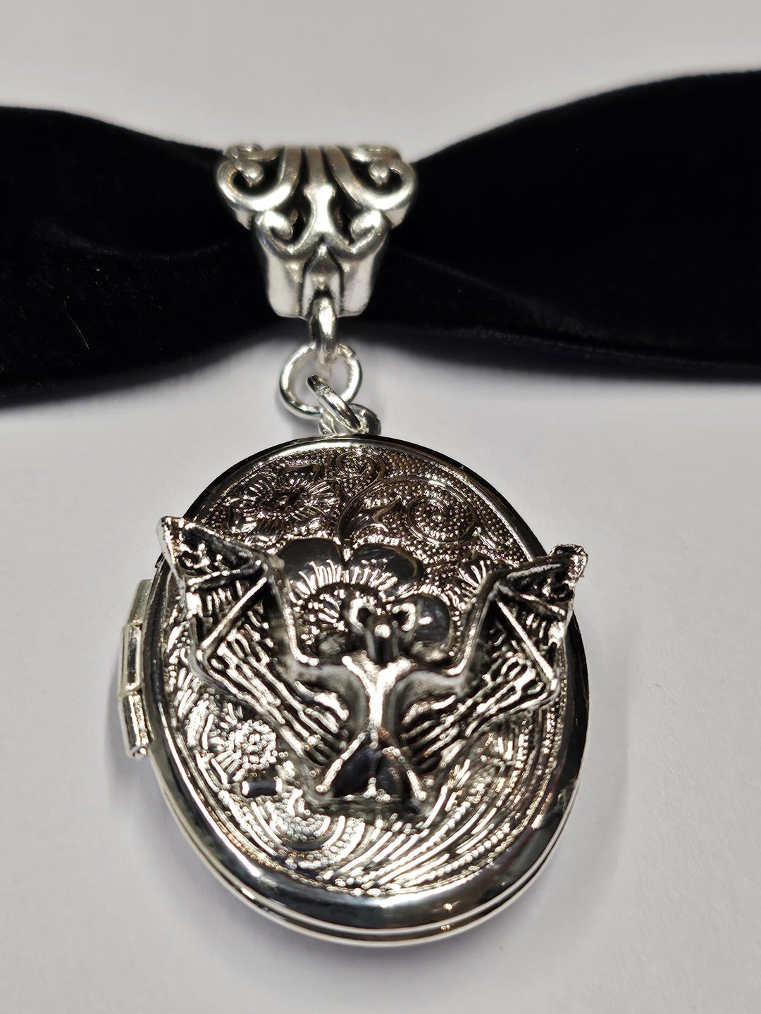 Vampire Bat Locket on Choker Necklace Unisex Made to Measure Vampire ...