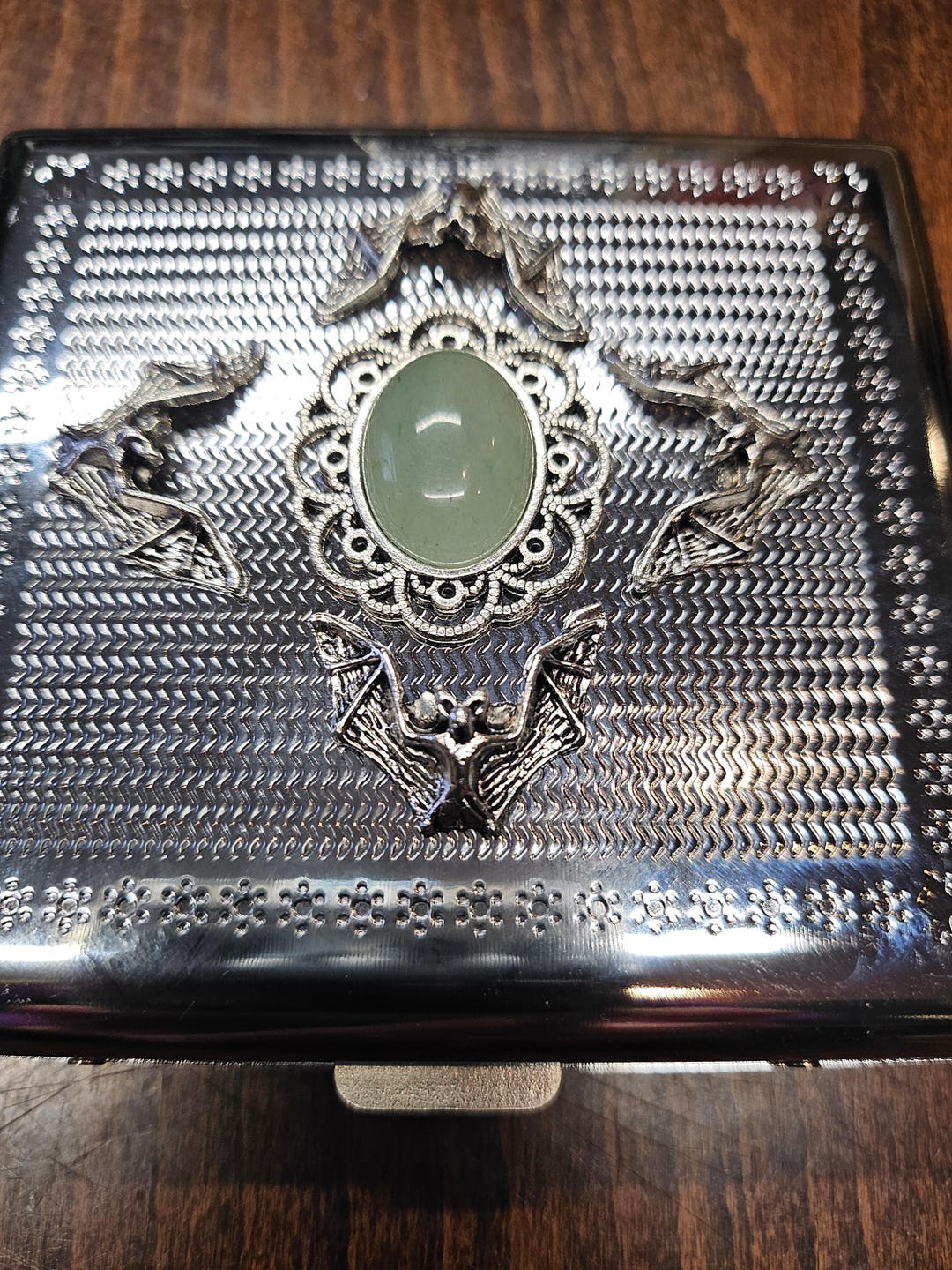 Gemstone and Vampire Bat Cigarette Case Roll up Case Gothic Vampire Bat ...