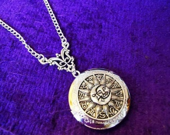 Sun and Moon Constellation Locket Necklace Great Gift Birthday ...
