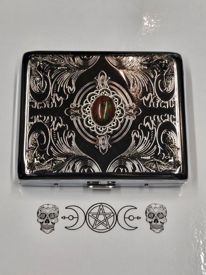 Vampire Bat and Gemstone Cigarette Case Gothic - Etsy