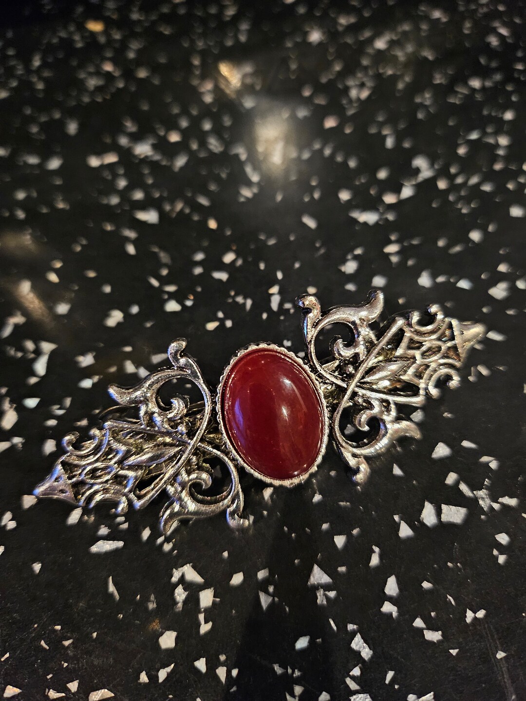 Gemstone Hair Barrett Clip Pagan Celtic Witchy Gothic Hair Care Wedding ...