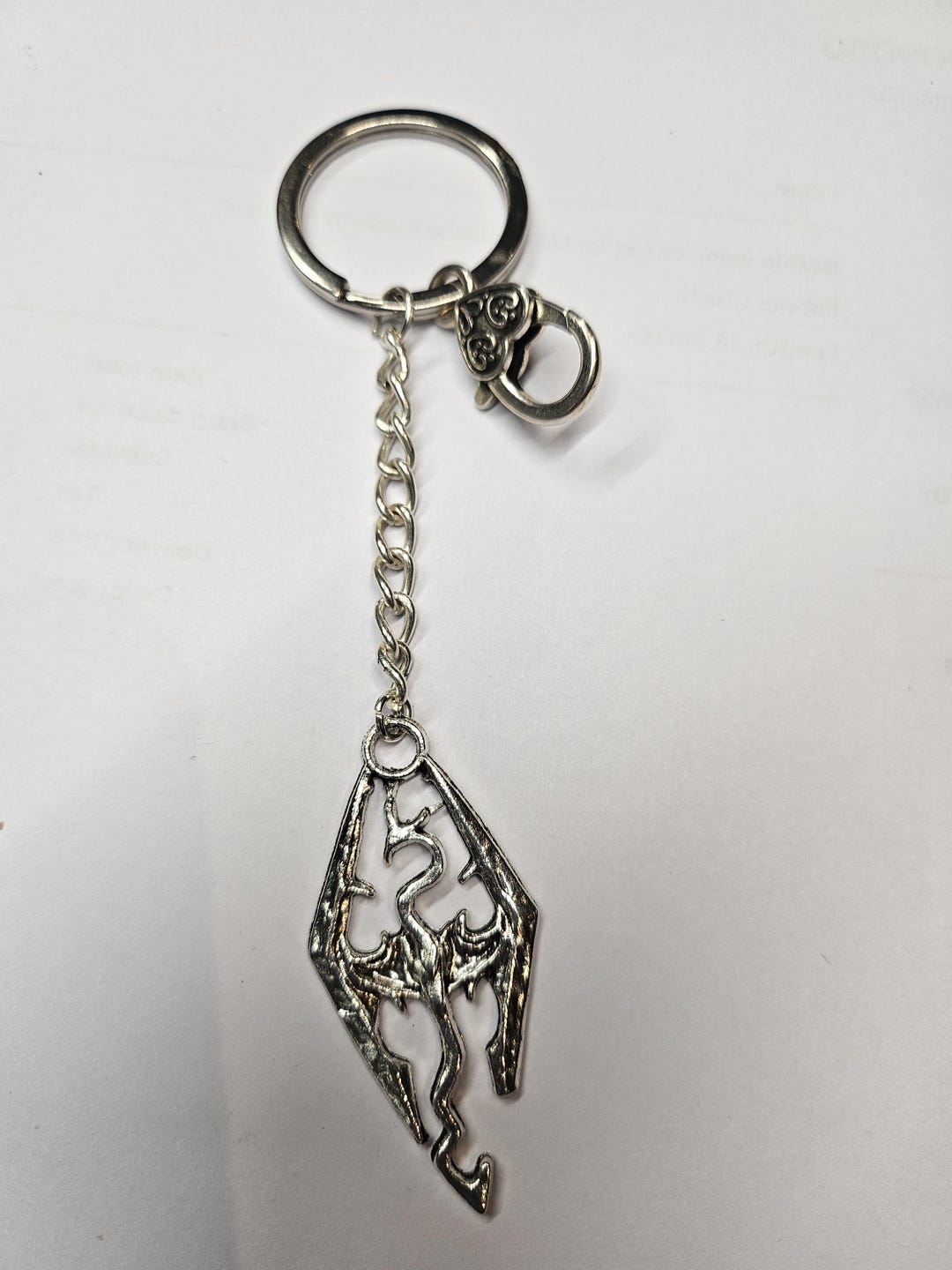 Dragon Keychain Skyrim Inspired Hand Crafted Unisex - Etsy