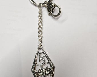 Dragon Keychain Skyrim Inspired Hand Crafted Unisex - Etsy