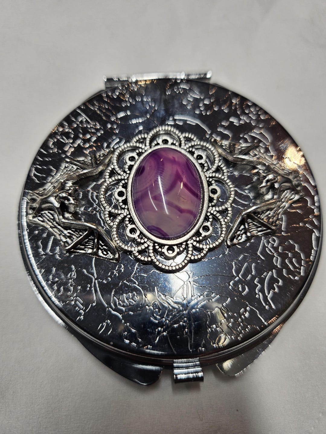 Gemstone and Vampire Bat Compact Mirror Vampire Bat Lovers Bridesmaid ...