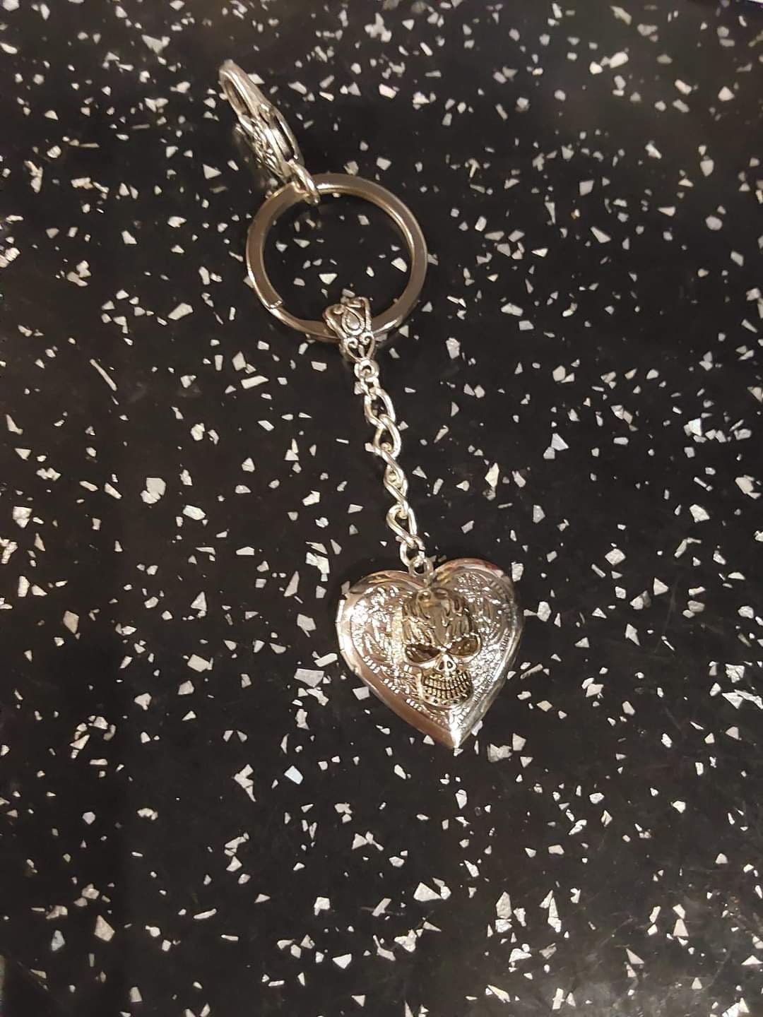 Vampire Bat and Heart Locket Keychain - Etsy