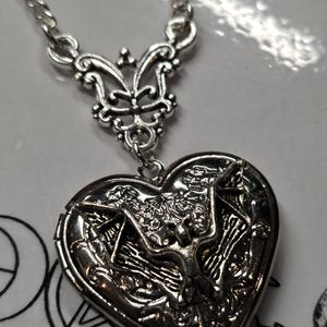 Stainless Steel Heart Shaped Locket With Vampire Bat - Etsy