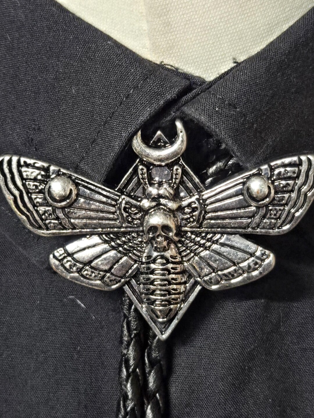 Moth Bootlace Tie Unisex Gothic Steampunk Cosply - Etsy