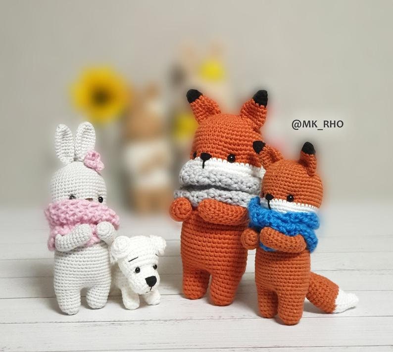 Crochet Pattern, Amigurumi Pattern, Fox+bunny+puppy Set. - Etsy
