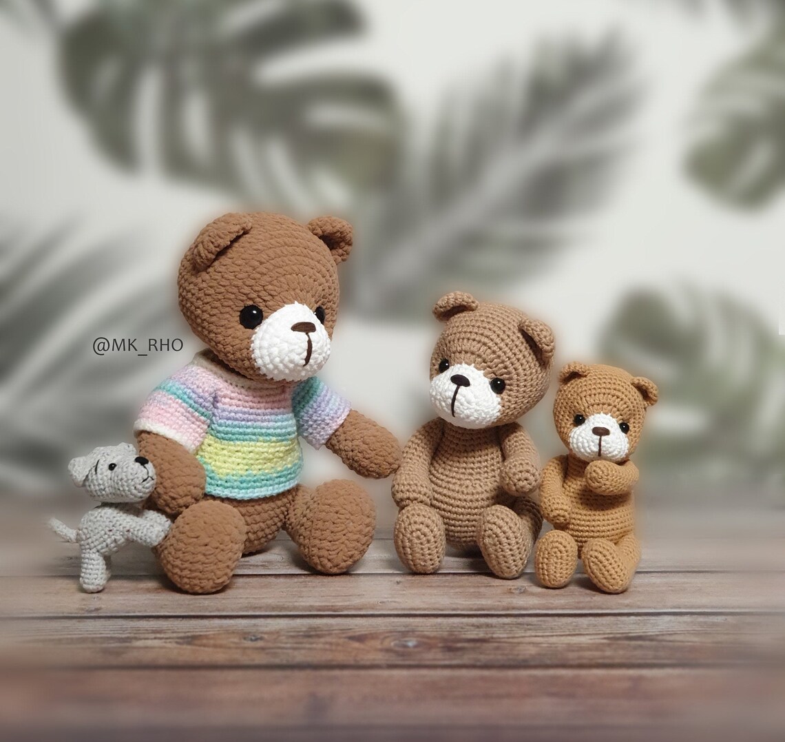 Crochet Pattern, Amigurumi Teddy Bear 202001 - Etsy