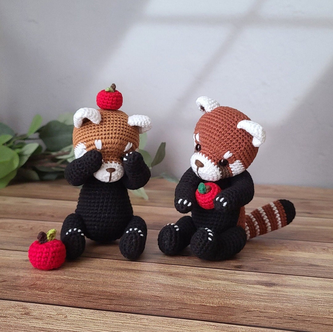 Crochet Red Panda, Lesser Panda, Amigurumi Redpanda, Pdf, Crochet Red ...