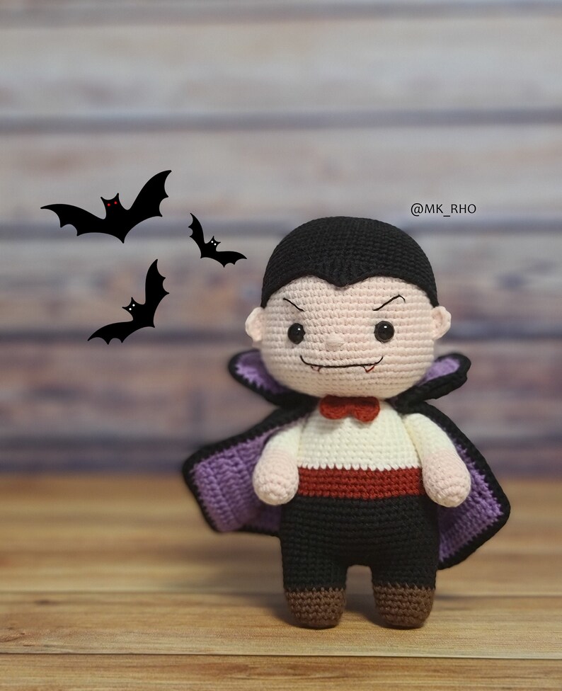 Minivampire, Amigurumi Pattern, Halloween, Pdfcrochet Anmals Plush ...