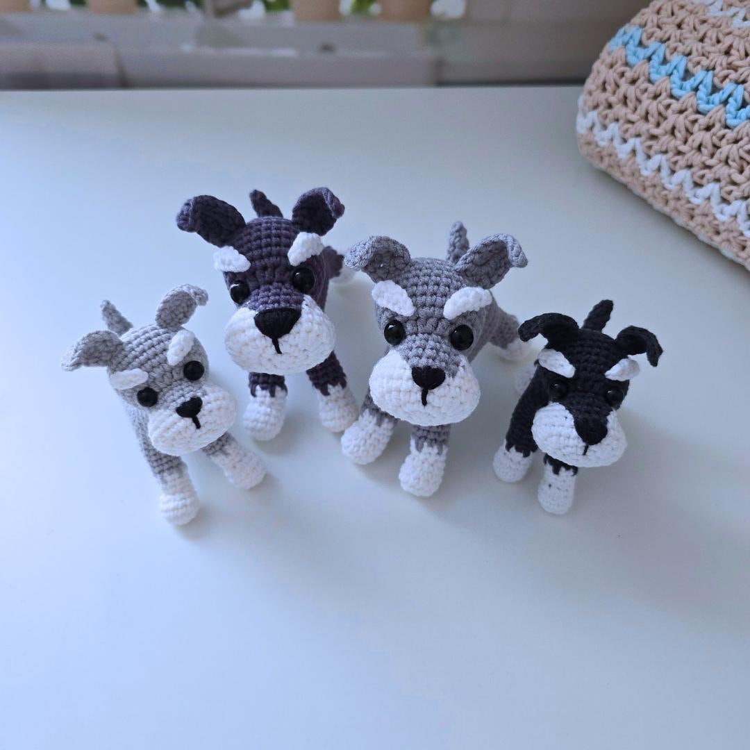 Crochet Schnauzer Pattern: Amigurumi Dog (PDF) - Etsy