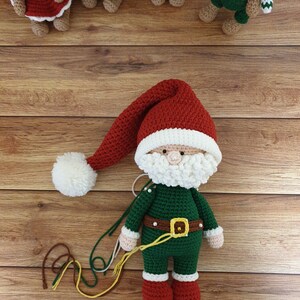 Santa and Christmas Bear, Crochet Christmas Pattern, Amigurumi Pattern ...