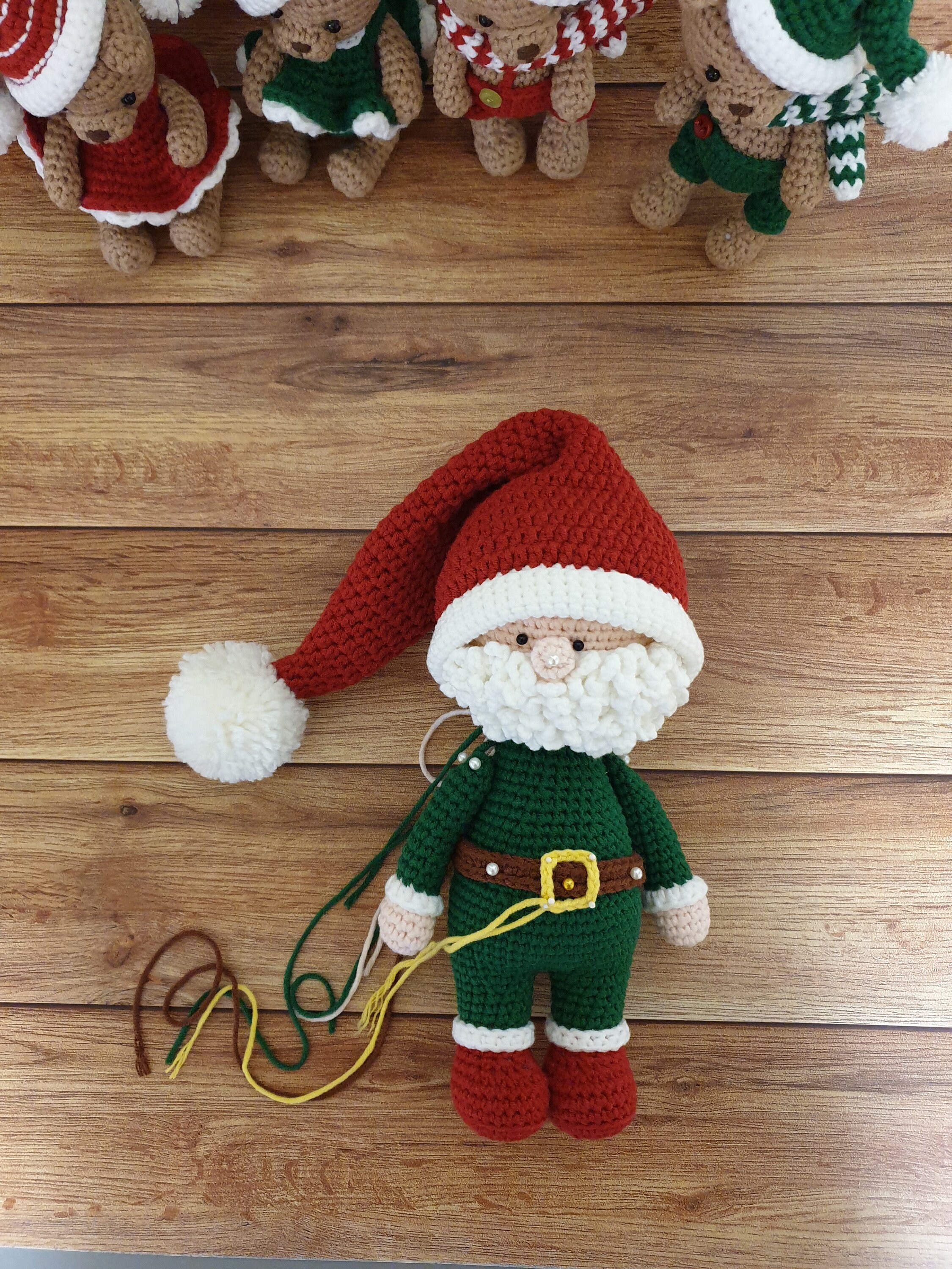 Santa and Christmas Bear Crochet Christmas Pattern Amigurumi - Etsy