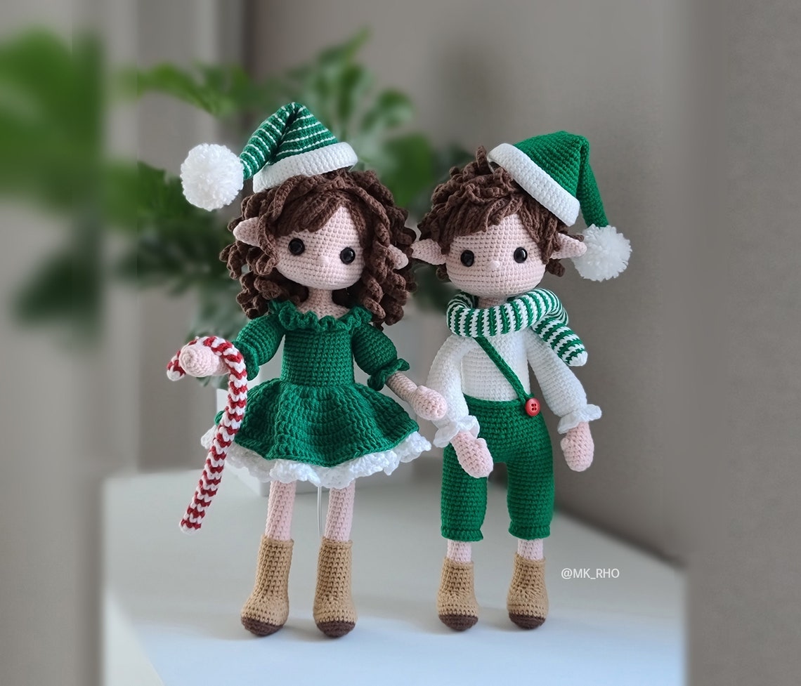 Crochet Elf Doll Amigurumi PDF Pattern Christmas Elf Doll - Etsy