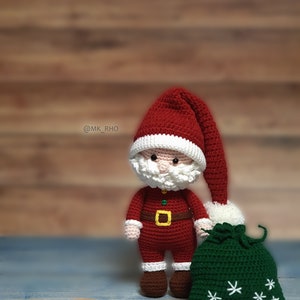 Santa and Christmas Bear, Crochet Christmas Pattern, Amigurumi Pattern ...